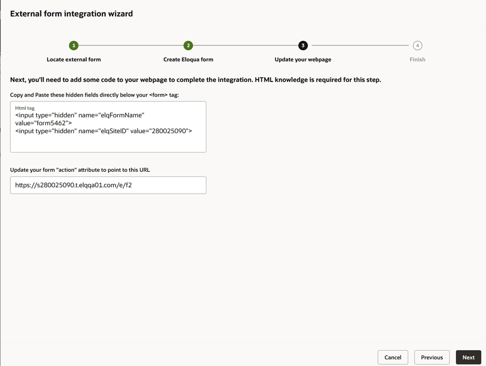 Capturing submission data from an external form