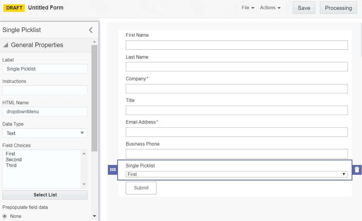 Step 1: Creating your first form