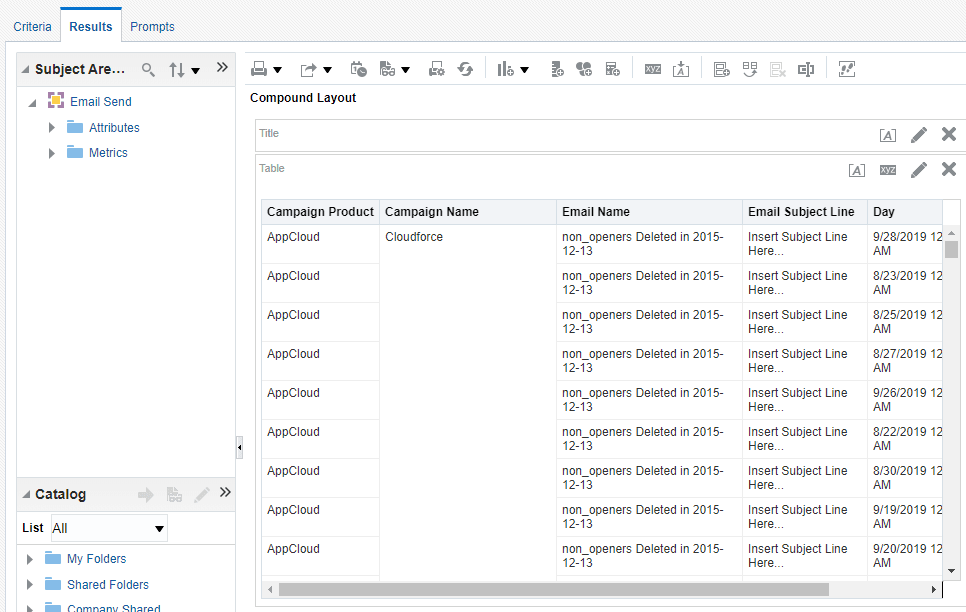Step 3: Sorting columns