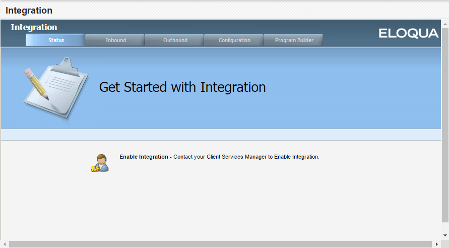 Preliminary Oracle Eloqua setup for your integration