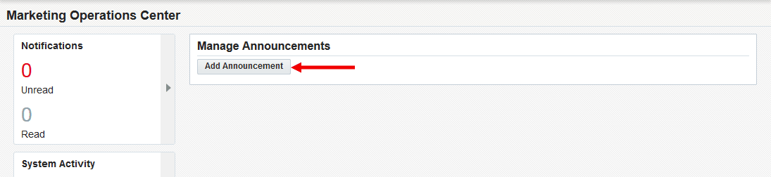 Creating announcements