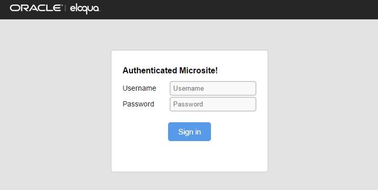 Step 2: Creating authenticated microsites