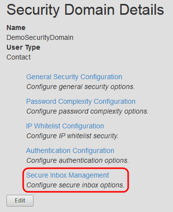 Step 6: Configuring a secure inbox