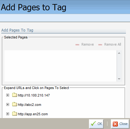Creating page tags