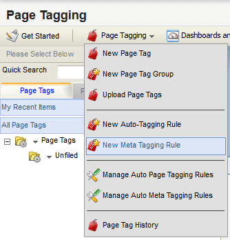 Creating meta tagging rules
