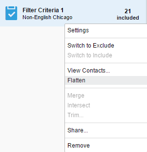 Creating contact lists from a segment