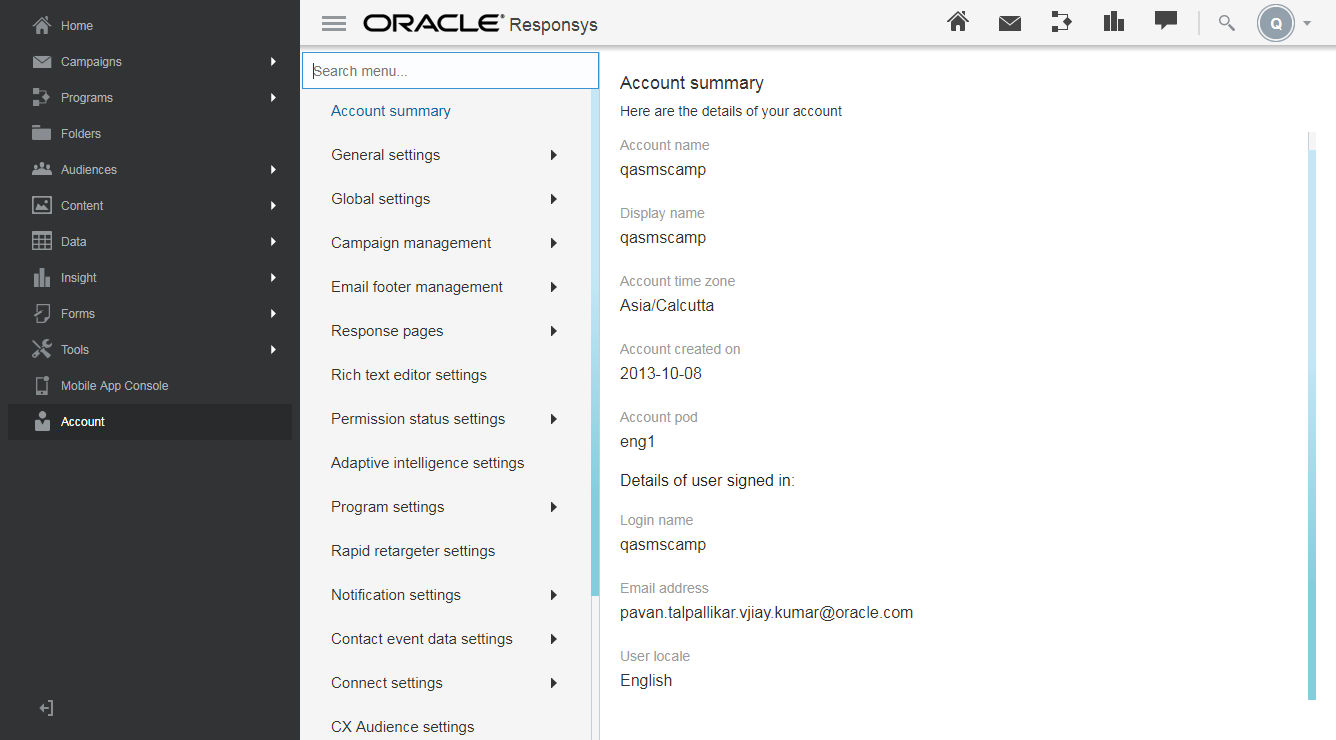 Account management changes