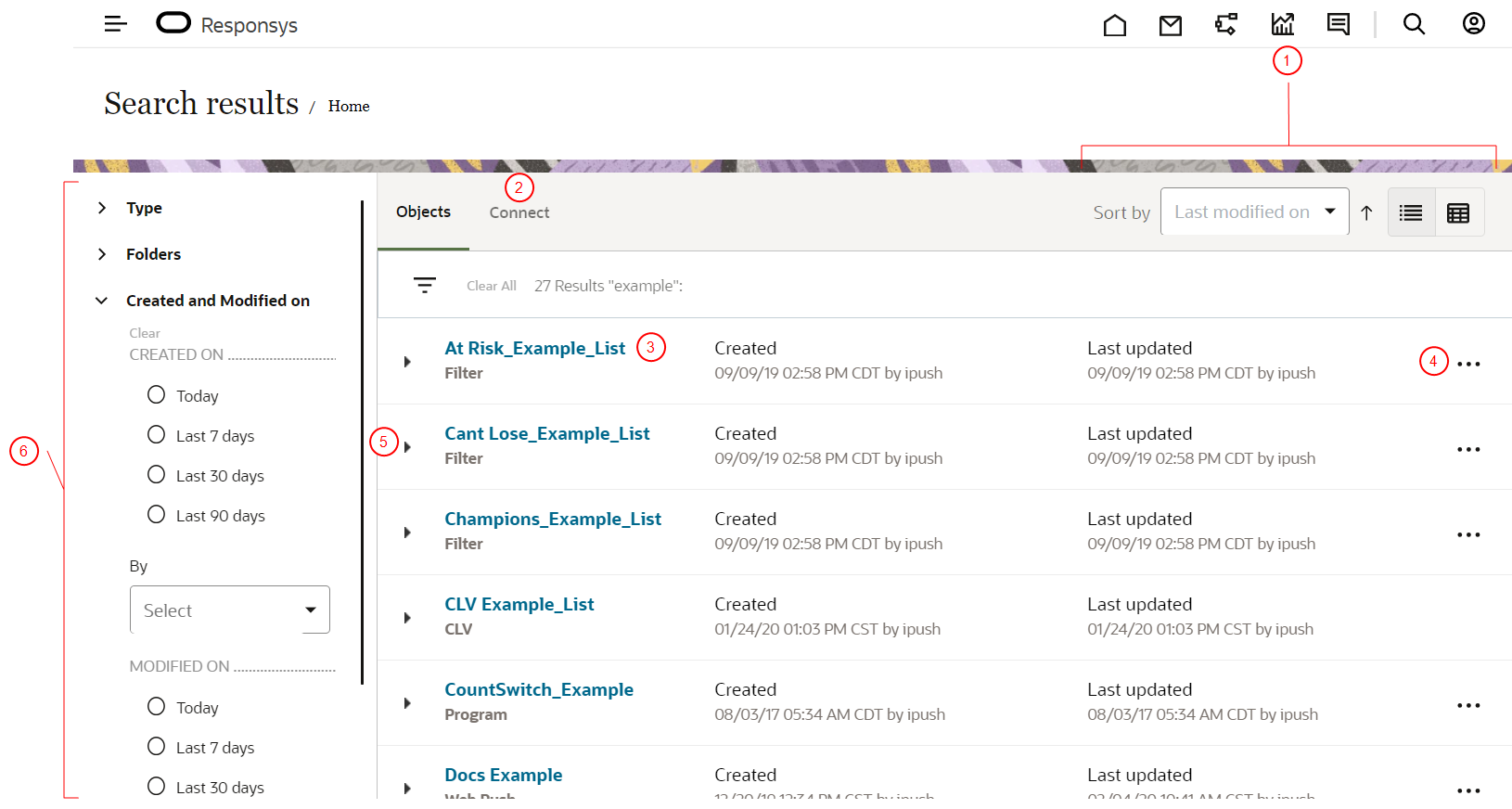 Navigating and Searching Oracle Responsys