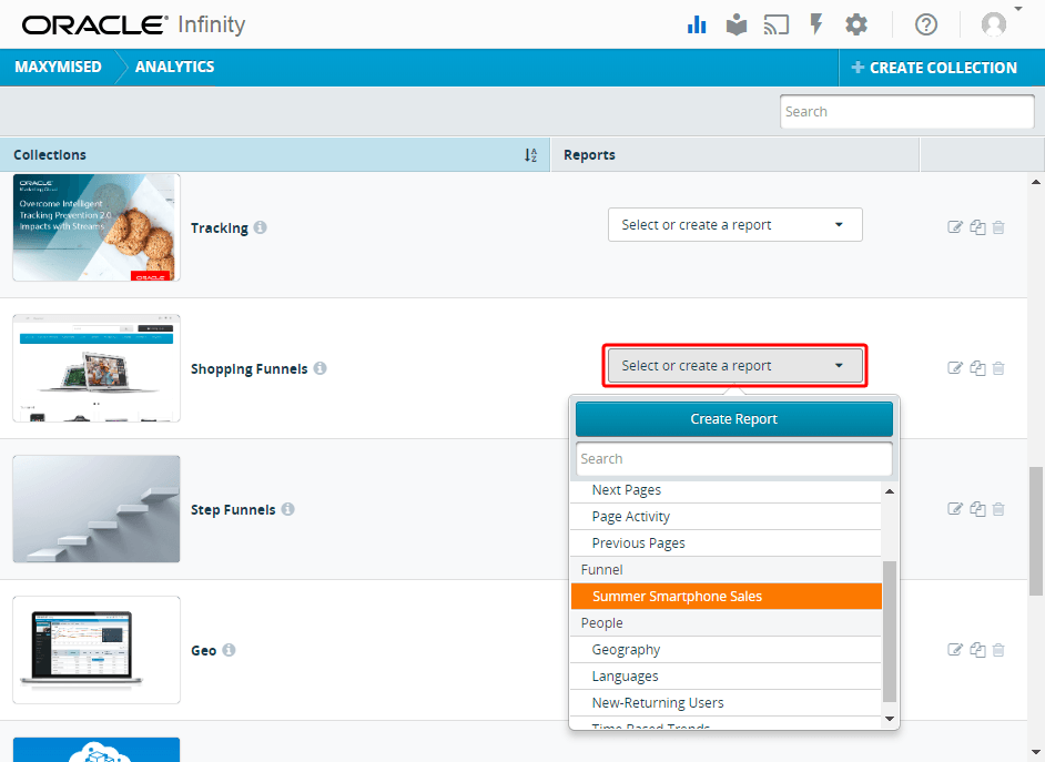 Funnel analysis reports