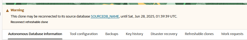 Disconnect A Refreshable Clone From The Source Database 1914