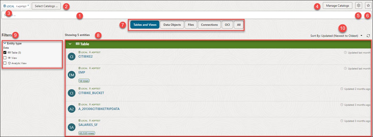 About the Catalog Tool