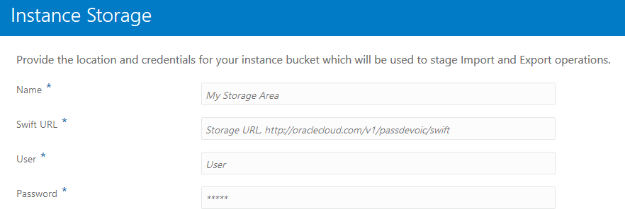 Object Storage Bucket Der Instanz Konfigurieren