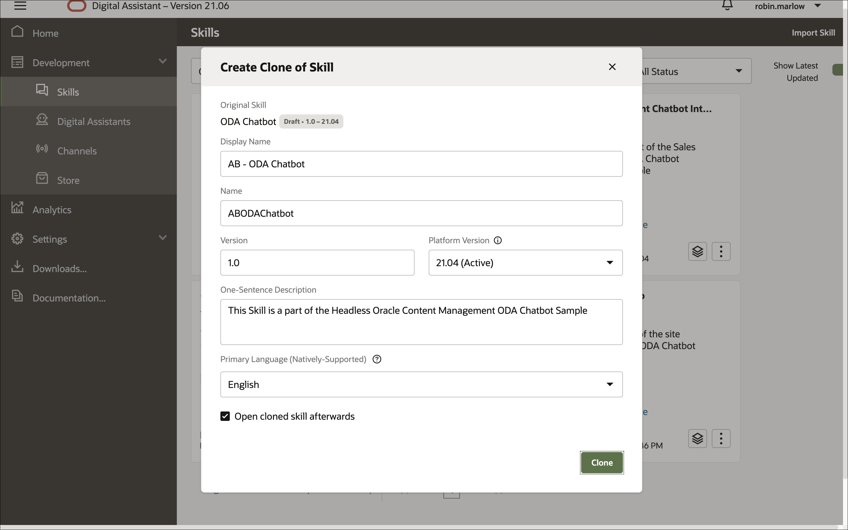 Oracle Digital Assistant Chatbot mit Headless Oracle Content Management ...
