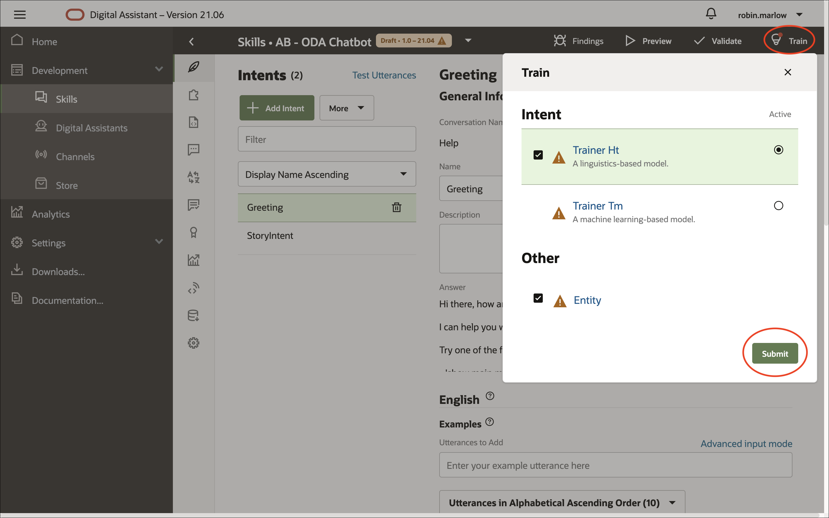 Oracle Digital Assistant Chatbot mit Headless Oracle Content Management erstellen