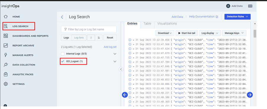 Logs von Oracle Cloud Infrastructure an Rapid7 InsightOps weiterleiten
