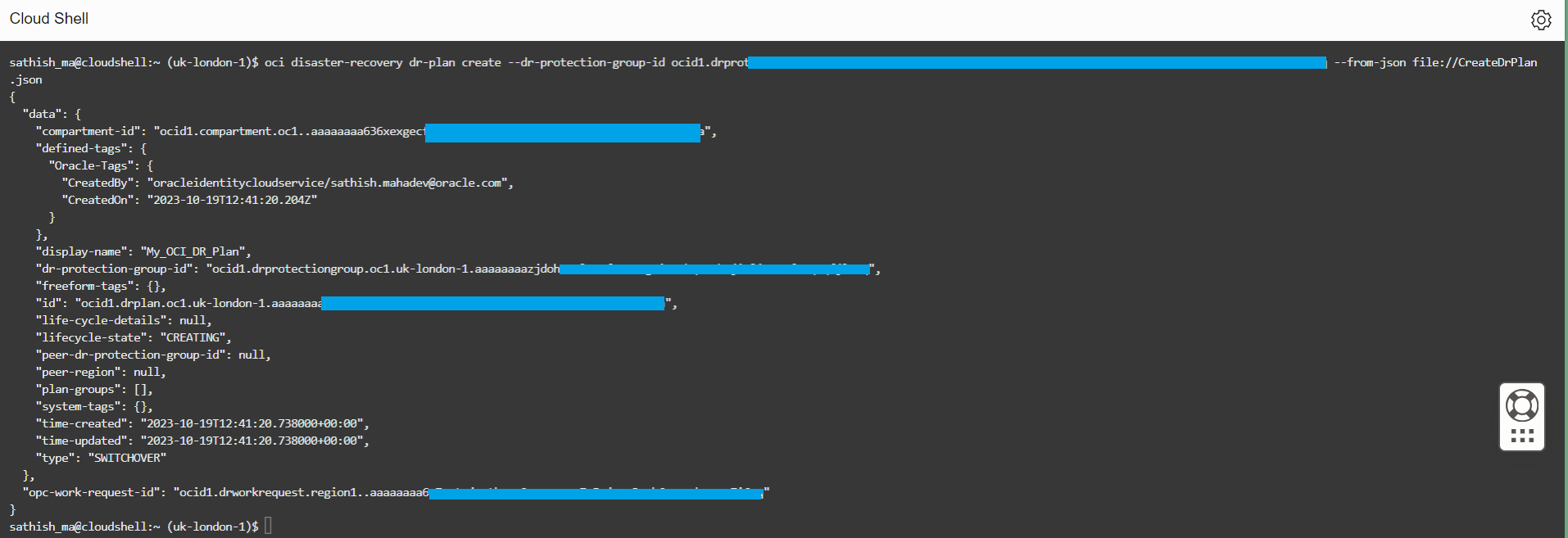 Automatisierung von Full Stack Disaster Recovery mit OCI CLI für eine Cold Standby-Topologie