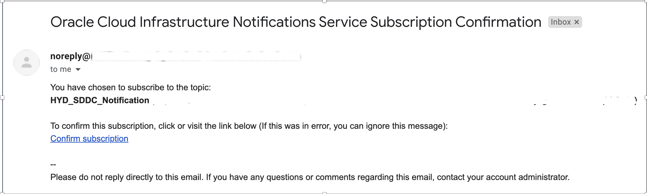 OCI-Benachrichtigungen in Oracle Cloud VMware Solution integrieren