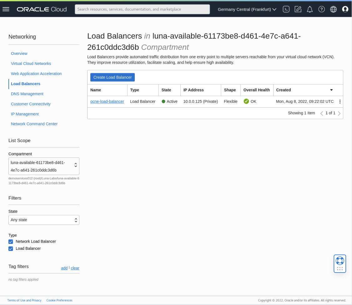 Externen Load Balancer mit Oracle Cloud Native Environment bereitstellen