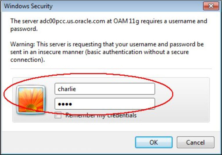 Authentifizierung in OAM und IdP