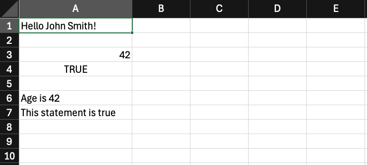 Document Generator MS Excel Tags
