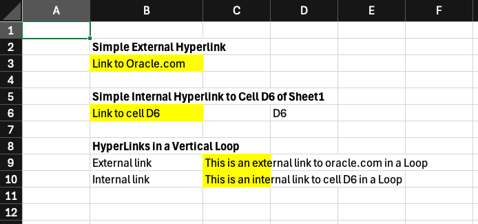 Document Generator MS Excel Tags