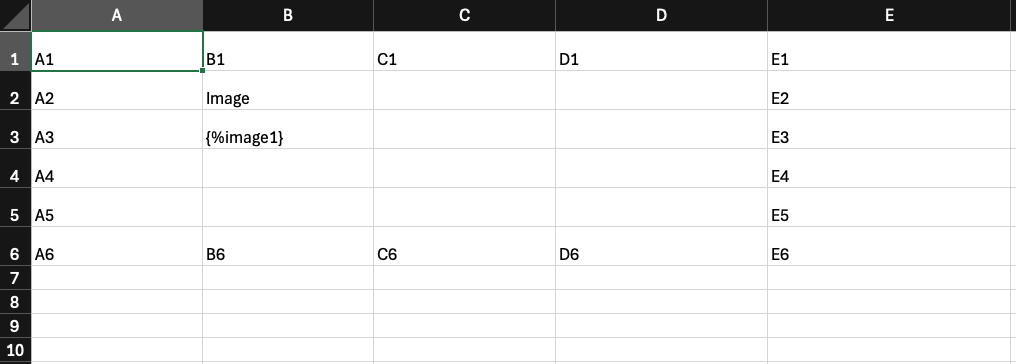 Document Generator MS Excel Tags