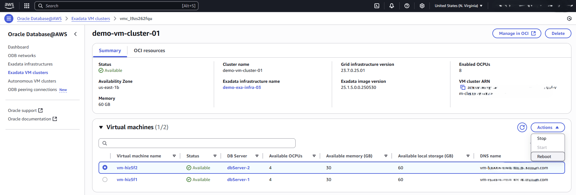 Exadata VM Cluster