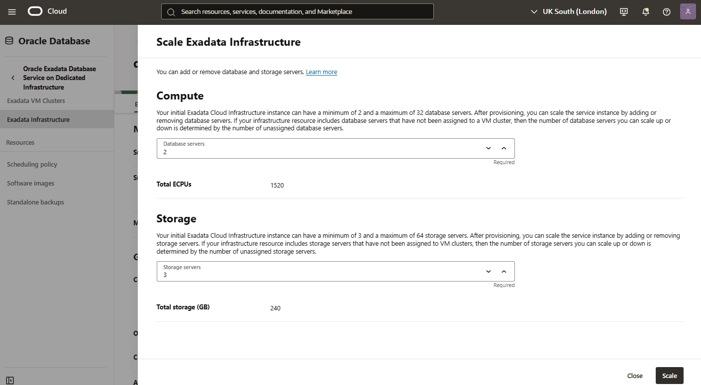 Exadata Infrastructure
