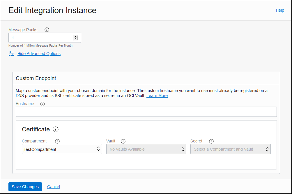 Editing the Edition, License Type, and Message Packs of an Instance