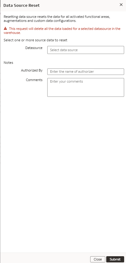 Reset the Data Source (Preview)