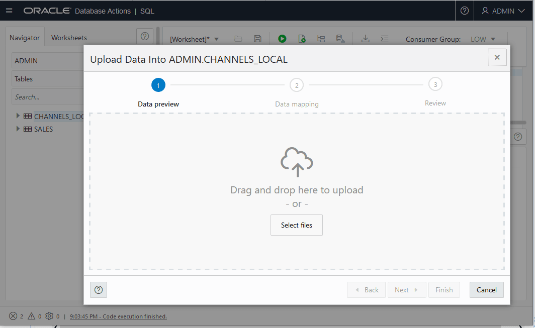 Load Data From Local Files With Oracle Database Actions 3995