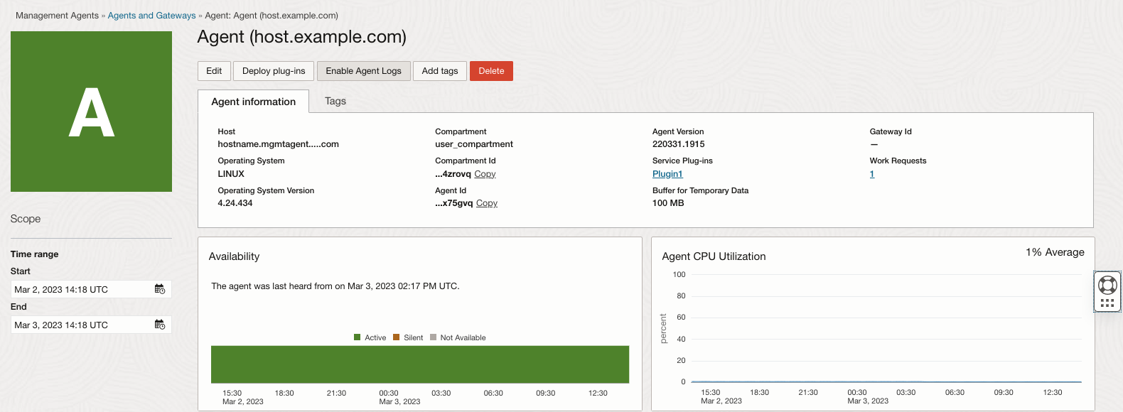 Management Agents Administration Tasks