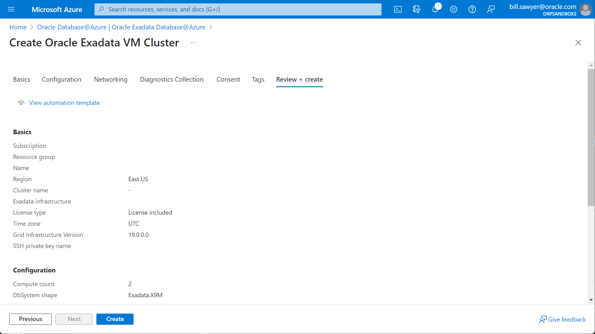 Provisioning an Exadata VM Cluster
