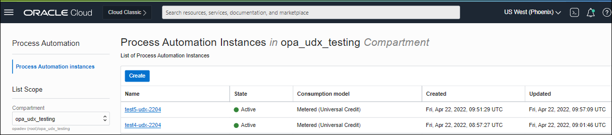 Provision a Process Automation Instance
