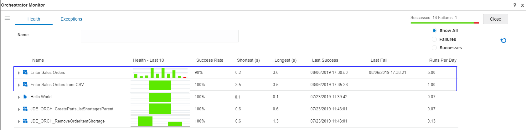 Adding Error Handling to an Orchestration