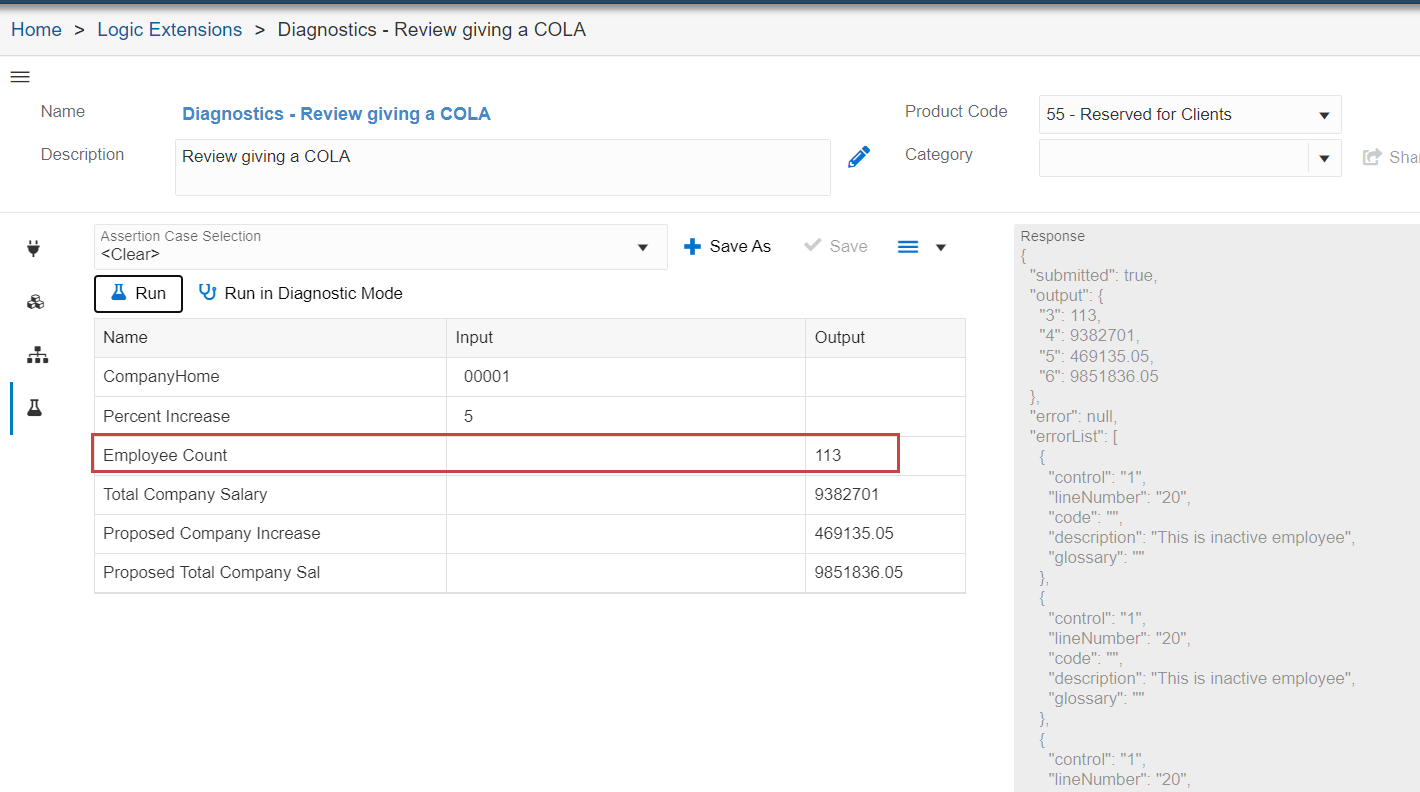 Troubleshooting a Logic Extension Using Diagnostic Mode