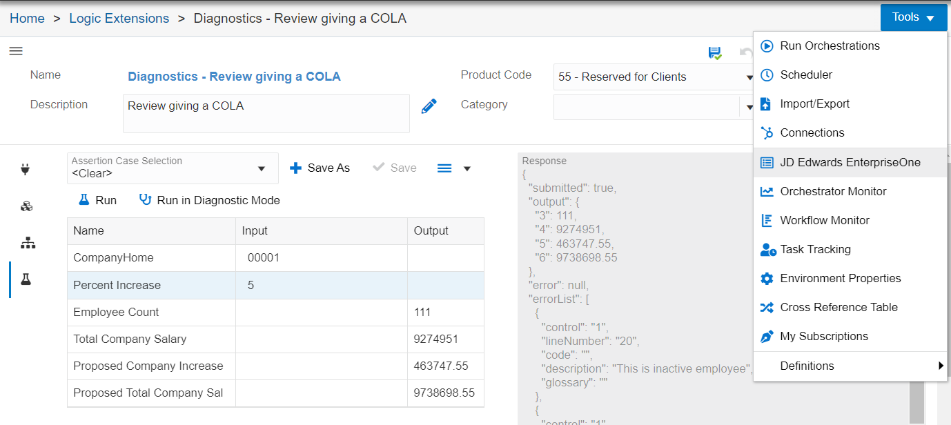 Troubleshooting a Logic Extension Using Diagnostic Mode