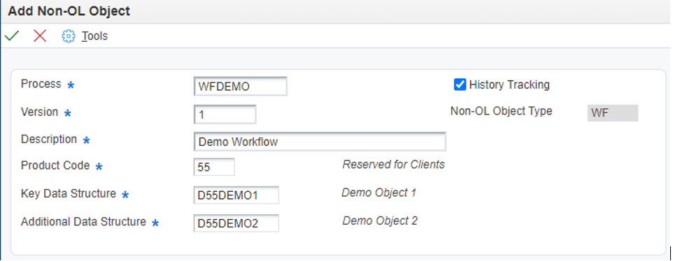 Creating Workflow Objects with Data Structures in Web Object Management Workbench