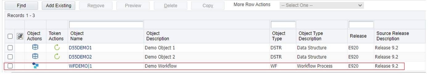 Creating Workflow Objects with Data Structures in Web Object Management Workbench