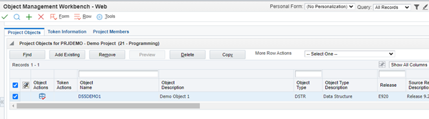 Creating Workflow Objects with Data Structures in Web Object Management Workbench
