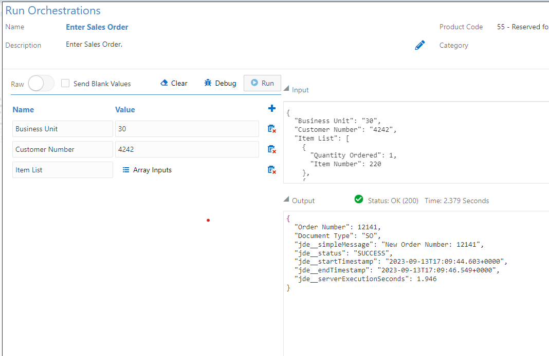 Creating an Orchestration to Enter Sales Orders in EnterpriseOne