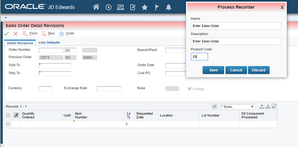 Creating an Orchestration to Enter Sales Orders in EnterpriseOne