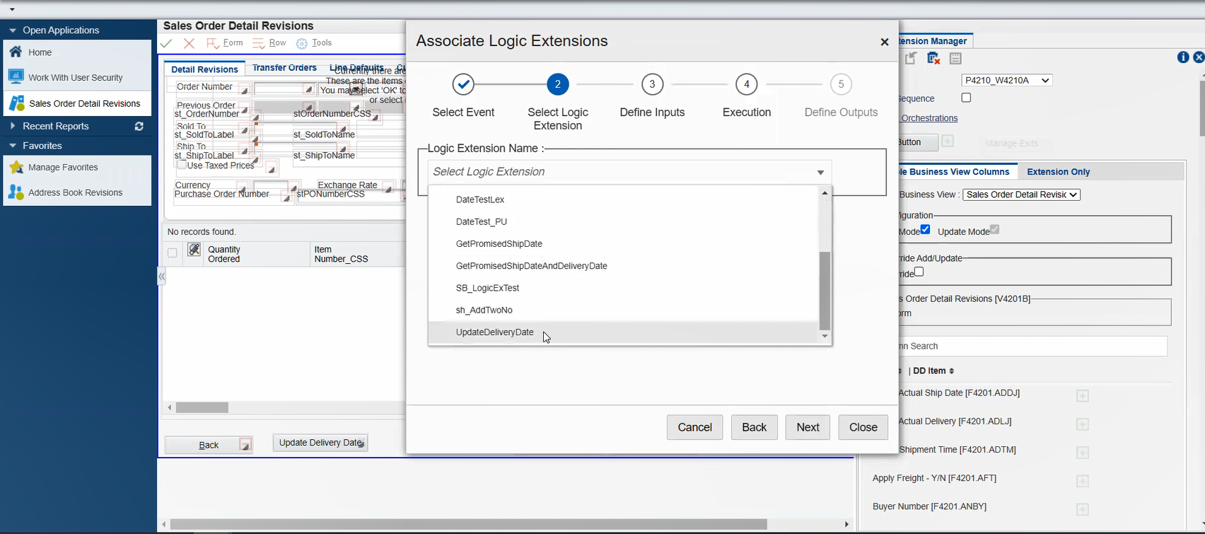 Calling Logic Extensions Directly from a Form Extension