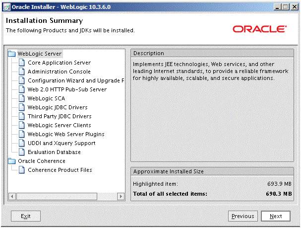 Installing Oracle WebLogic Server 10.3.6.0