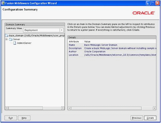 Using QuickStart to Configure Oracle WebLogic Server 10.3.6.0
