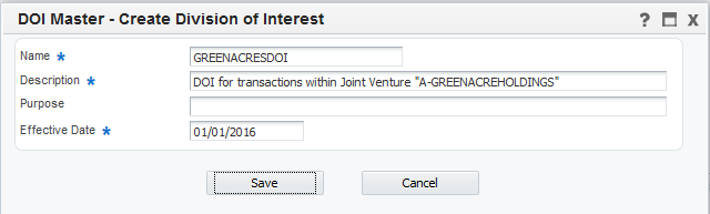 Creating a Division of Interest