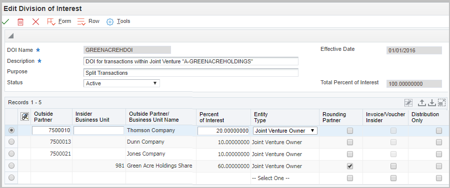 Creating a Division of Interest