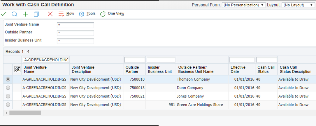 Creating and Invoicing Cash Calls
