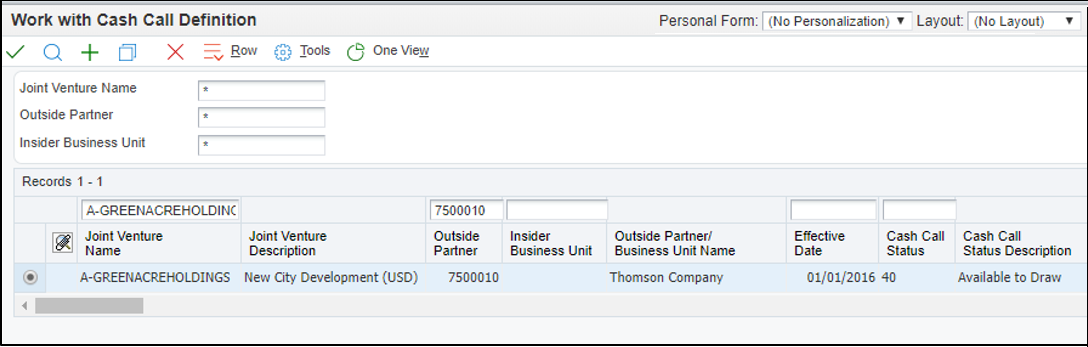 Creating and Invoicing Cash Calls