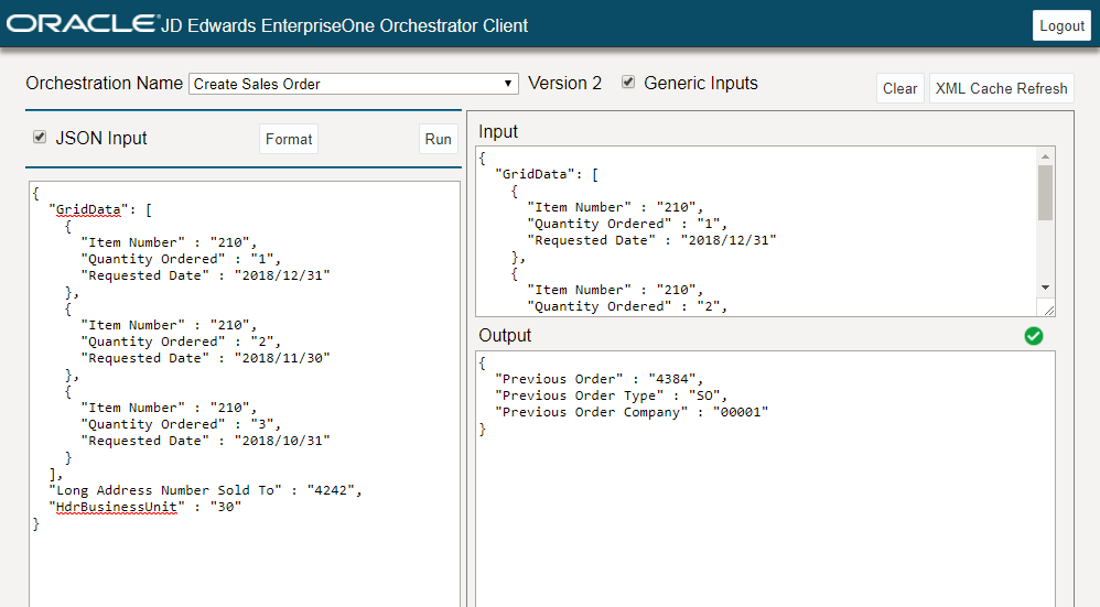 Creating an Orchestration to Add Multiple Rows to an EnterpriseOne Grid